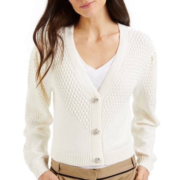 Charter Club | Sweaters | Charter Club Petite Puffsleeve Textured ...